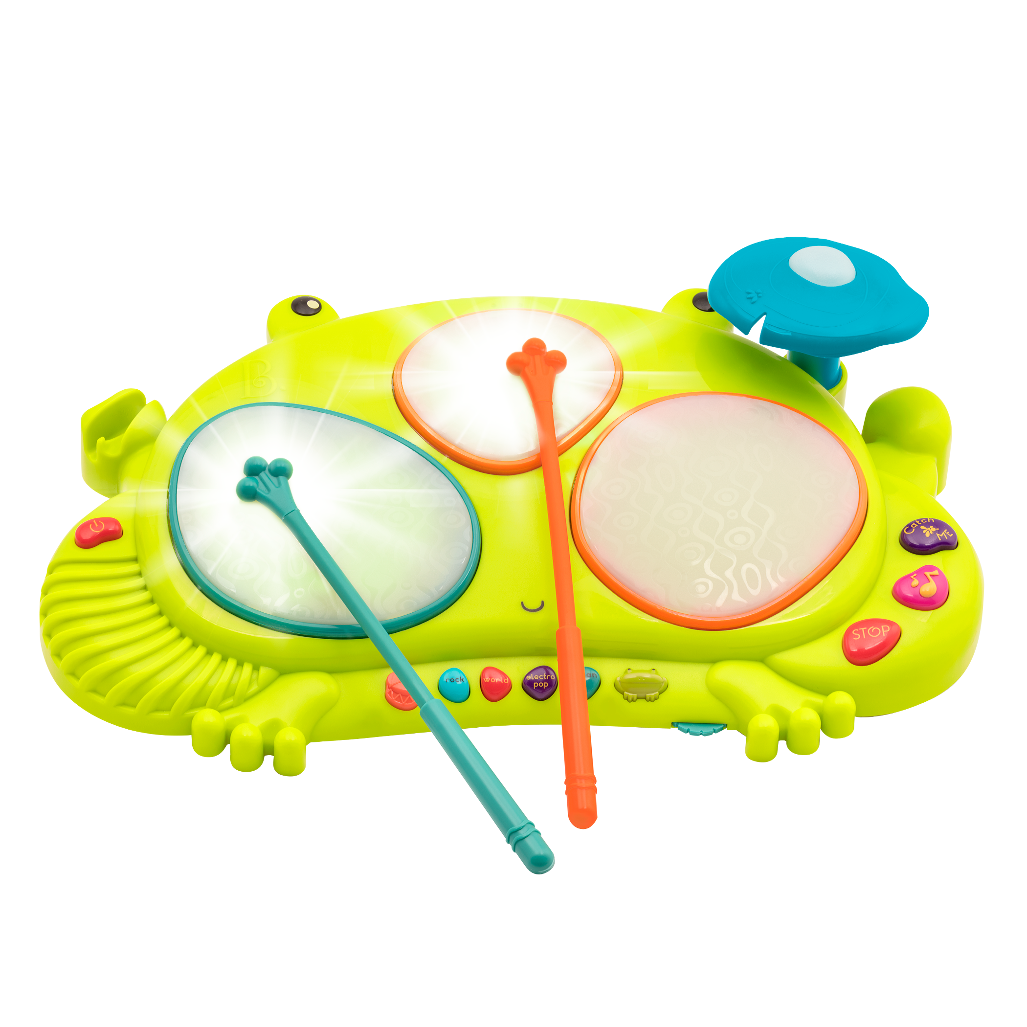 Ribbit-tat-tat | Frog Drum Set | B. toys – The Play Room