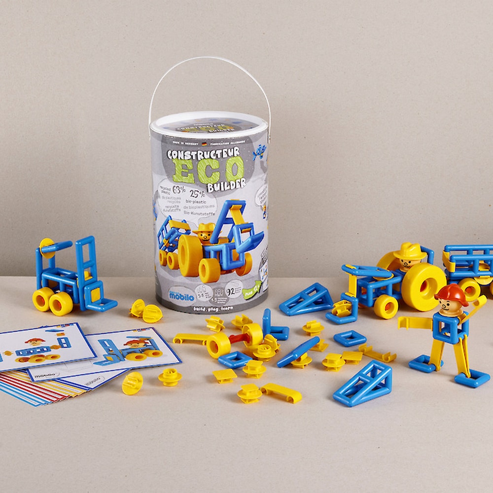 Mobilo - Eco Construction Builder Barrel - 92 piece | The Play Room