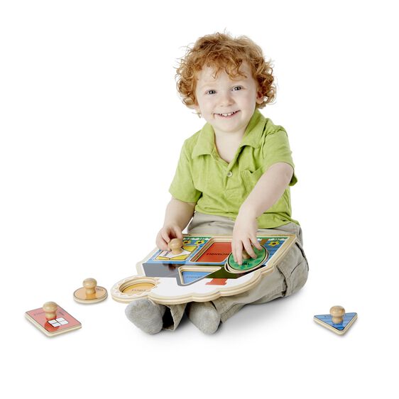 Melissa & Doug - 4Pc Puzzle - First Shapes Knob | The Play Room