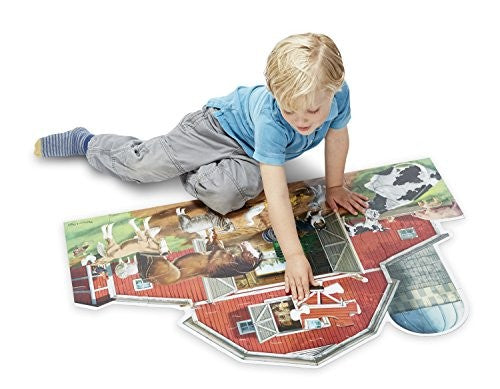 Melissa & Doug - Shaped Floor Puzzle - Busy Barn | The Play Room