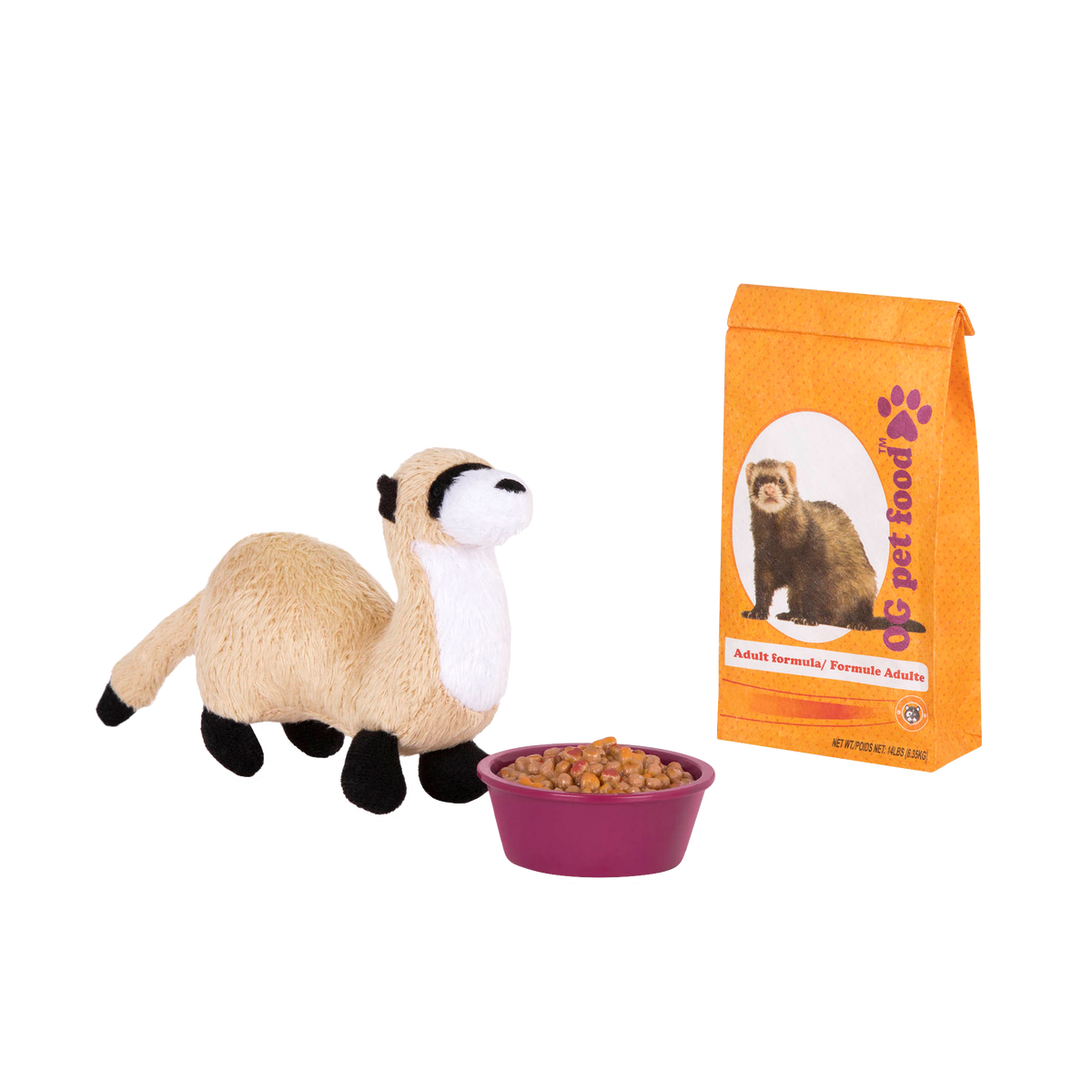 Pet Ferret | Mini Plush Toy for 18" Dolls | Our Generation | The Play Room