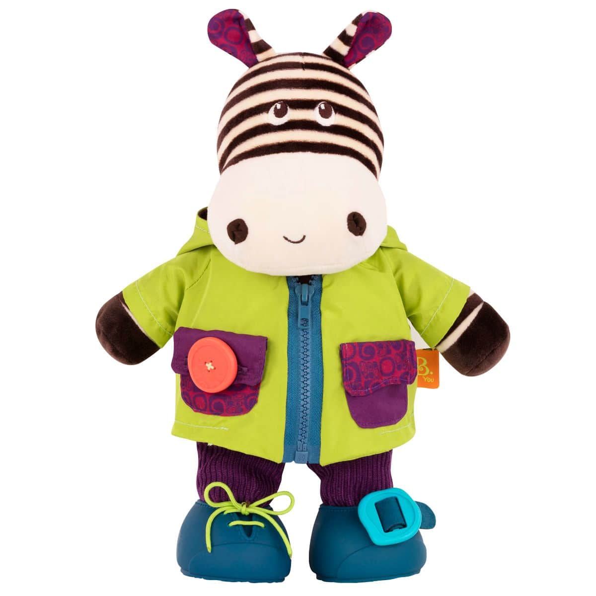 Giggly Zippies - Zebb | Interactive Plush Zebra | B. toys | The Play Room
