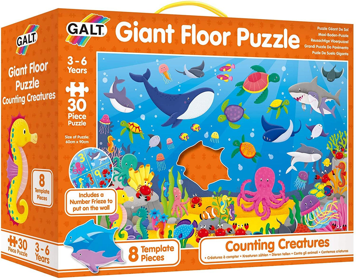 Galt - Giant Floor Puzzle 30 pcs - Counting Creatures | The Play Room