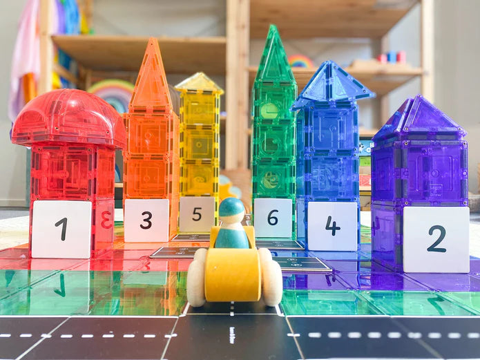 Learn & Grow - Magnetic Tile Toppers - Numeric (40 Piece) | The Play Room