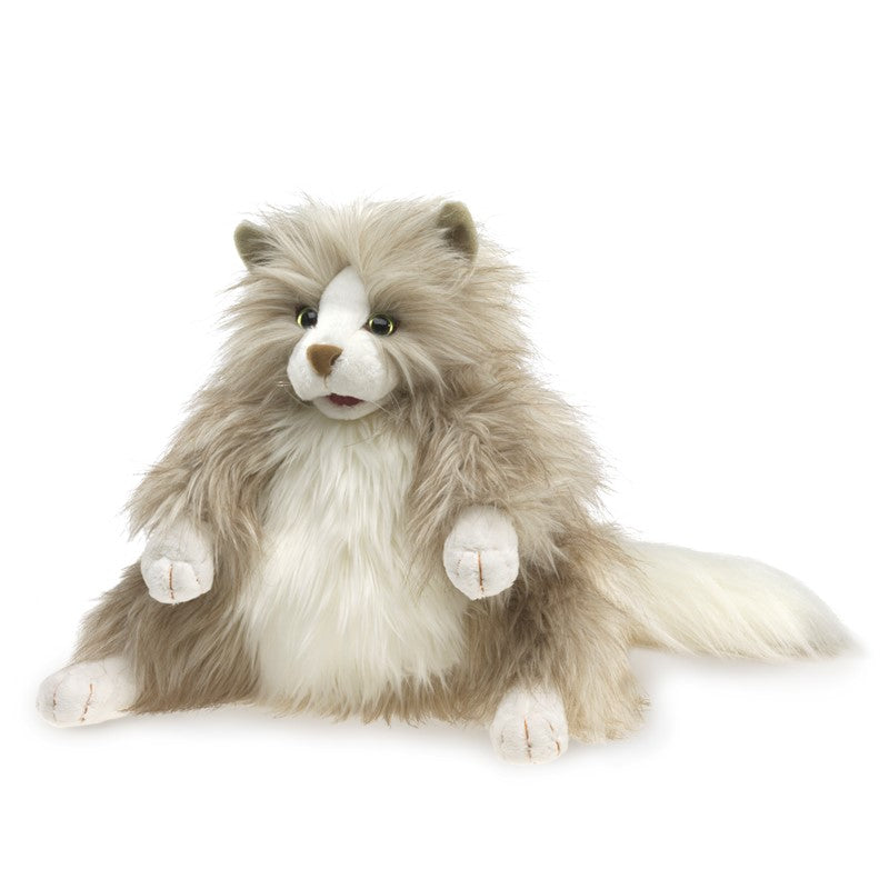 Folkmanis - Fluffy Cat Puppet | The Play Room