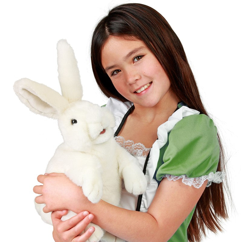 Folkmanis - Standing White Rabbit Puppet | The Play Room