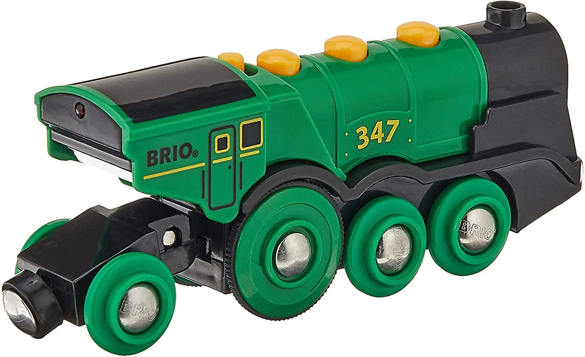 Brio - Battery Operated Big Green Action Locomotive | The Play Room