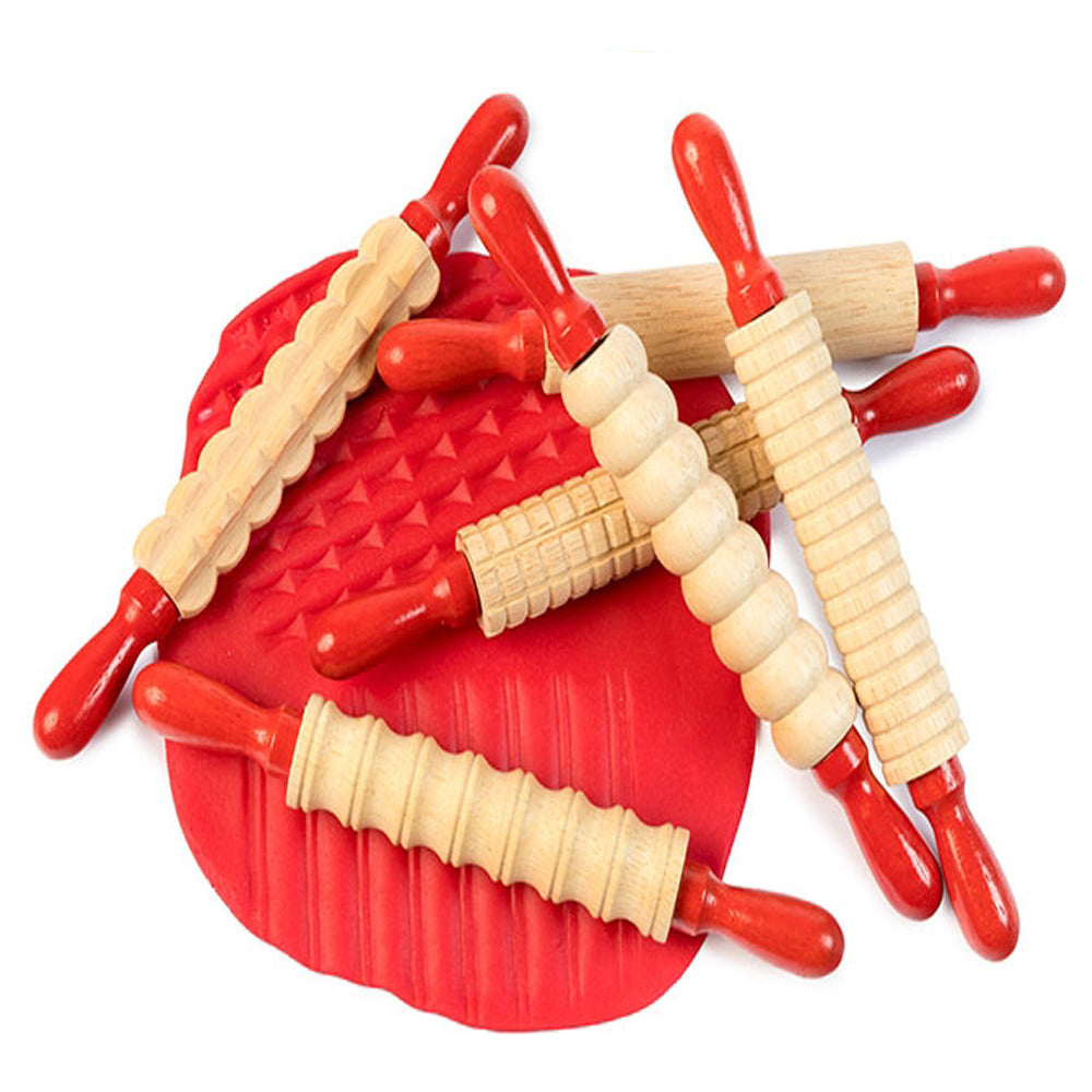 Edvantage - Mini Pattern Rolling Pins Set of 6 | The Play Room