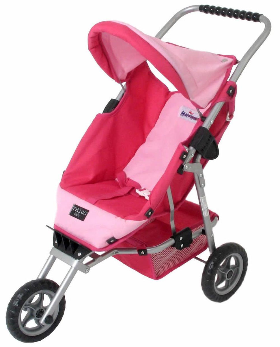 Valco - Mini Marathon Dolls Pram - Hot Pink & Pink | The Play Room
