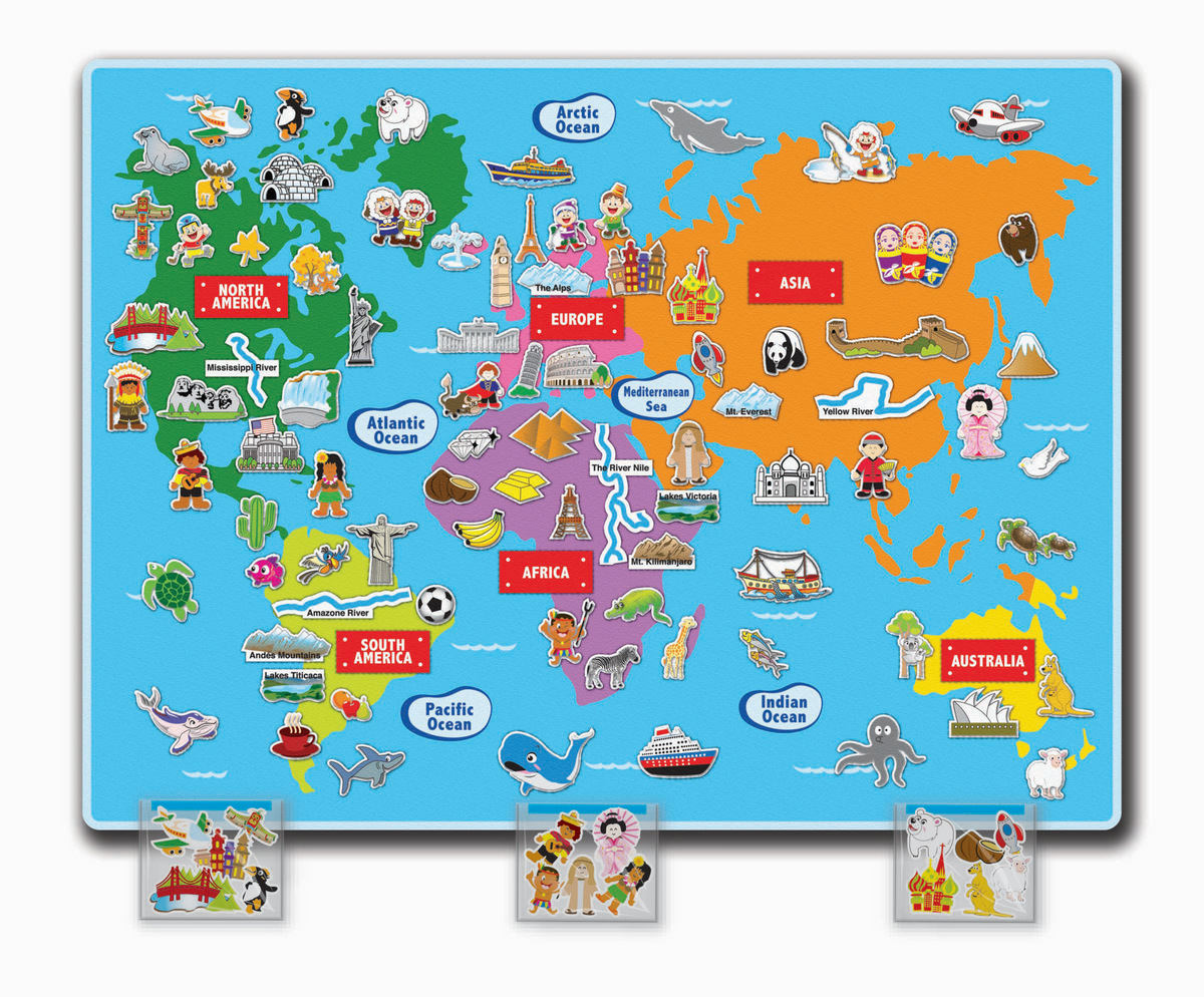 Buy Felt Creations Felt World Map | The PlayRoom | The Play Room